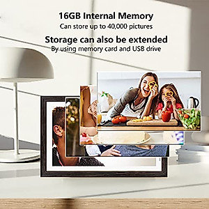 21.5 Inch Large WiFi Digital Picture Frame with 1920x1080 FHD IPS Screen, Send Photo/Videos Via APP or Email, 16GB Storage, Support USB Drive/SD Card Extend Storage, Manual Rotation, Wall Mountable