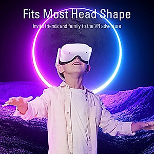 2023 Upgraded Head Strap for Oculus Quest 2, Elite Strap Replacement with Both TPU Silicone Pad & PU Sponge Pad, Comfort Head Strap Accessories Ensures Relaxed Video Games