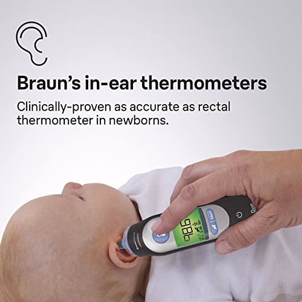 Braun ThermoScan 7 – Digital Ear Thermometer for Kids, Babies, Toddlers and Adults – Fast, Gentle, and Accurate Results in 2 Seconds - Black, IRT6520