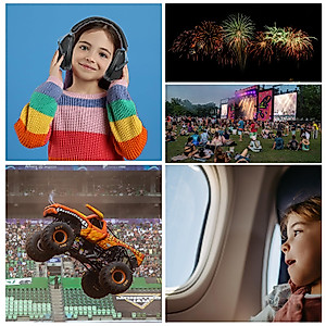 ProCase Kids Ear Protection, 21NRR Noise Cancelling Headphones for Kids Hearing Protection Safety Earmuffs for Autism, Sport Games, Concerts, Fireworks -Black