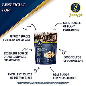 Roasted Hazelnuts Natural Non-GMO Certified, Unsalted, Dry Roasted, Kosher Certified ,16 oz