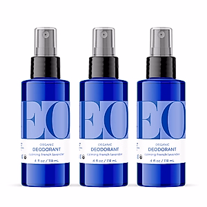 EO Organic Deodorant Spray, 4 Ounce (Pack of 3), French Lavender, Organic Plant-Based, Botanical Extracts