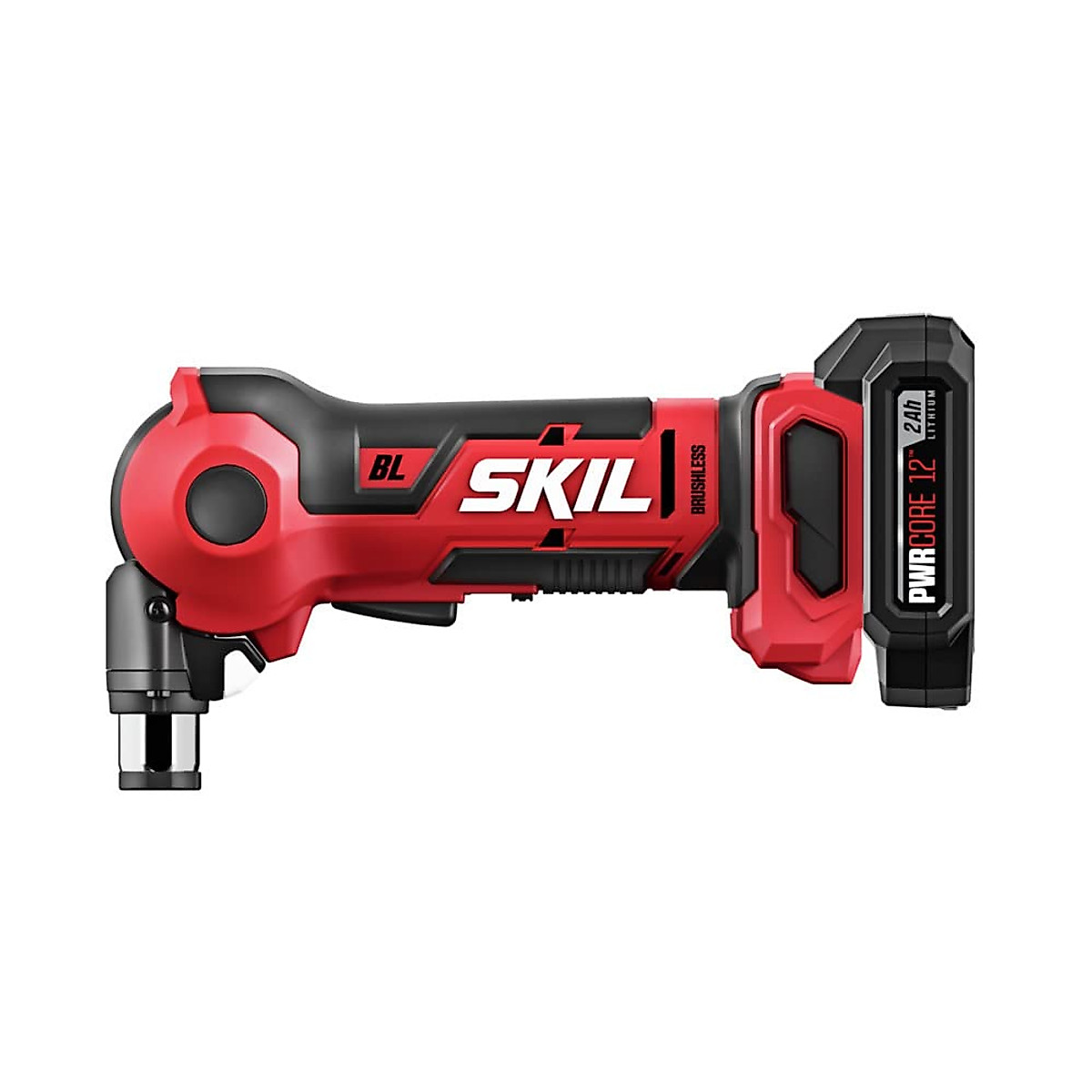SKIL PWR CORE 12 Brushless 12V Auto Hammer Kit includes 2.0Ah Lithium Battery and PWR JUMP Charger - AH6552A-10, Red