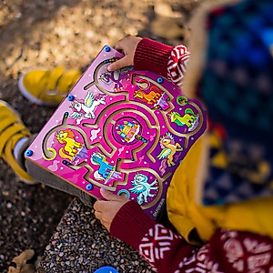 QUOKKA Magnetic Travel Toddler Games 2 3 Year Olds - Maze Montessori Unicorn Toys for Kids Ages 1-3-5 Wooden Learning Activities Board for Plane Road Car Trip - Gift for Boy & Girl