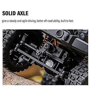 GoolRC f1 rc car, 1/14 Scale 2.4ghz Remote Control car, 4wd 30km/h high Speed Racing car, All terrains Off Road rc Monster Vehicle Truck Crawler with led Light for Kids and Adults (Orange Hardtop)