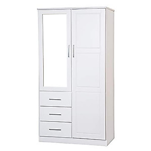 Palace Imports Cosmo, Metro, Universal Wardrobe/Armoire/Closet Optional Shelves, 5631, White, Set of Two. 8 Metal Pegs Included.