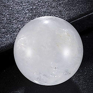 Wixine 1Pcs 35-40mm Rare Clear Natural Rainbow Large Quartz Crystal Sphere Ball Healing Stone