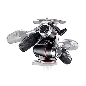 Manfrotto X-PRO 3-Way Tripod Head, for Camera Tripods, Fluid Ball Head, Camera Stabilizer, Photography Accessories for Content Creation, Professional Photography