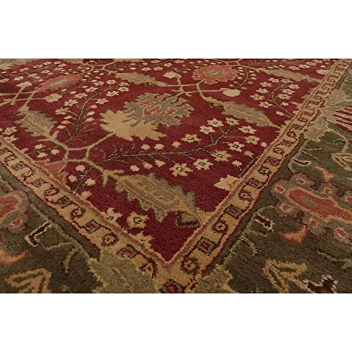 Natural Weave Old Hand Made Morgan Floral Traditional Persian Oriental Woolen Area Rugs (8x10 ft)