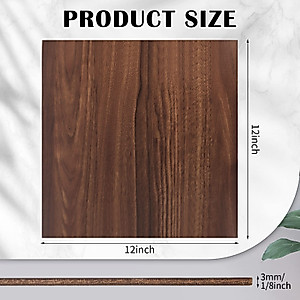 Vemkyrio 12 Pcs Walnut Unfinished Wood Craft, 3MM 1/8" x 12" x 12" Walnut Unfinished Plywood for Laser Cutting & Engraving, CNC Cutting, School DIY Projects