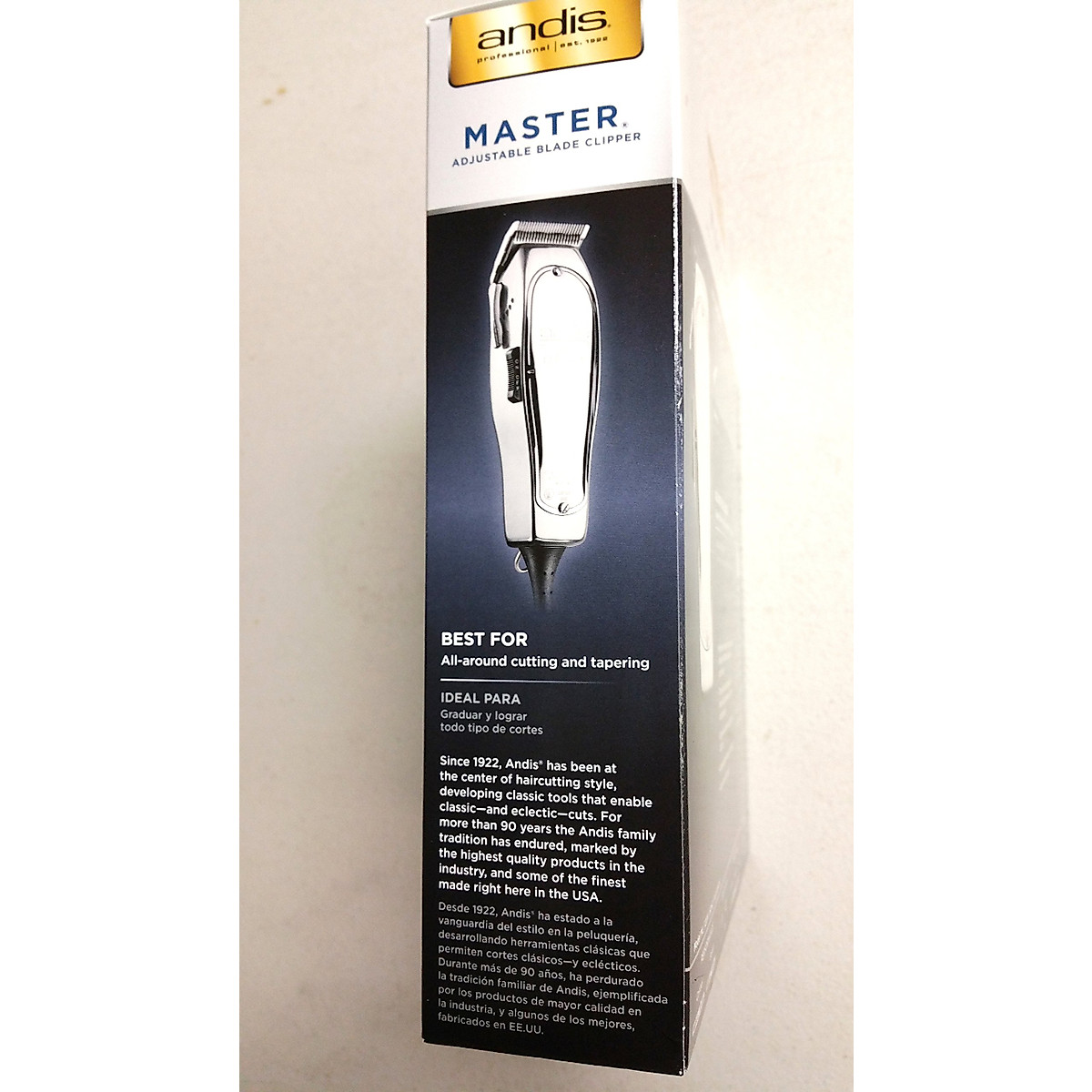 Andis Lightweight Professional Clippers, with Unbreakable Aluminum Housing with Quiet Cool Operation, BONUS FREE Cube Hard Travel Case Included