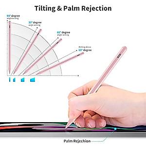 Stylus Pen for iPad Pencil Compatible with Apple Pen, iPad Pro 12.9/11-inch, Apple Pencil 2nd Generation, iPad Mini, iPad Air, iPad Tablets (2018-2022) Palm Rejection, Tilt - Pink