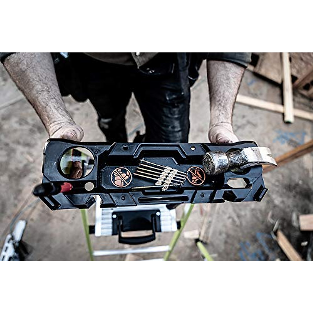 Little Giant Ladders, MightyLite, M4, 4 ft Stepladder, Ground Cue, Fiberglass, Type IAA, 375 lbs weight rating, Green, (15384-001)