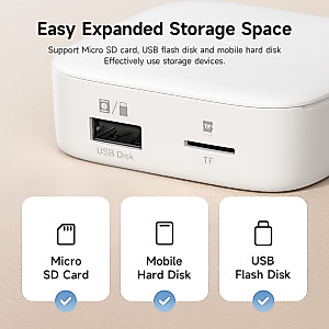 Hagibis Phone Backup Device Cube Auto Backup Photo Storage Photo Stick Picture Video Memory USB Backup Stick for iPhone 15 14 13 12 11 XS Pro Max Mini SE, iPad Pro/Mini, Samsung, Android and Tablet