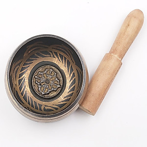 Contineo 3.15 inch Tibetan Singing Bowl with Striker,Meditation Bowl for Healing,Yoga,Relaxation,Mindfulness