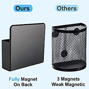 KITANIS Magnetic Pen Holder,2 Pack Magnetic Dry Erase Marker Holder with Generous Compartments,Strong Magnet Storage Marker Pen Pencil Organizer for Refrigerator,Whiteboard,Locker Accessories