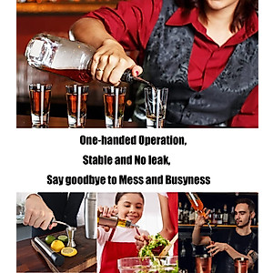 Pafusen 12 Pack Pour Spouts for Liquor Bottles, Liquor Pour Stainless Steel Classic Bottle Speed Pourers with Tapered Spout，Free Flow Pourers，Most Fit Classic Bottle's Lip 3/4"