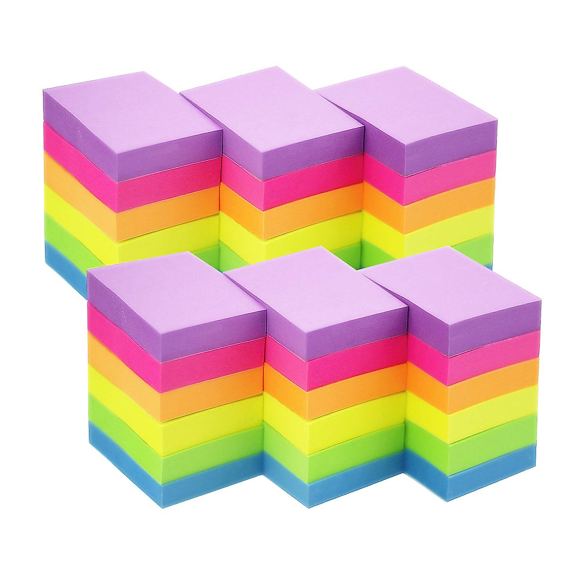 Early Buy Sticky Notes 1.5 x 2 Self-Stick Notes 6 Bright Color 18 Pads, 100 Sheets/Pad (6 Bright)