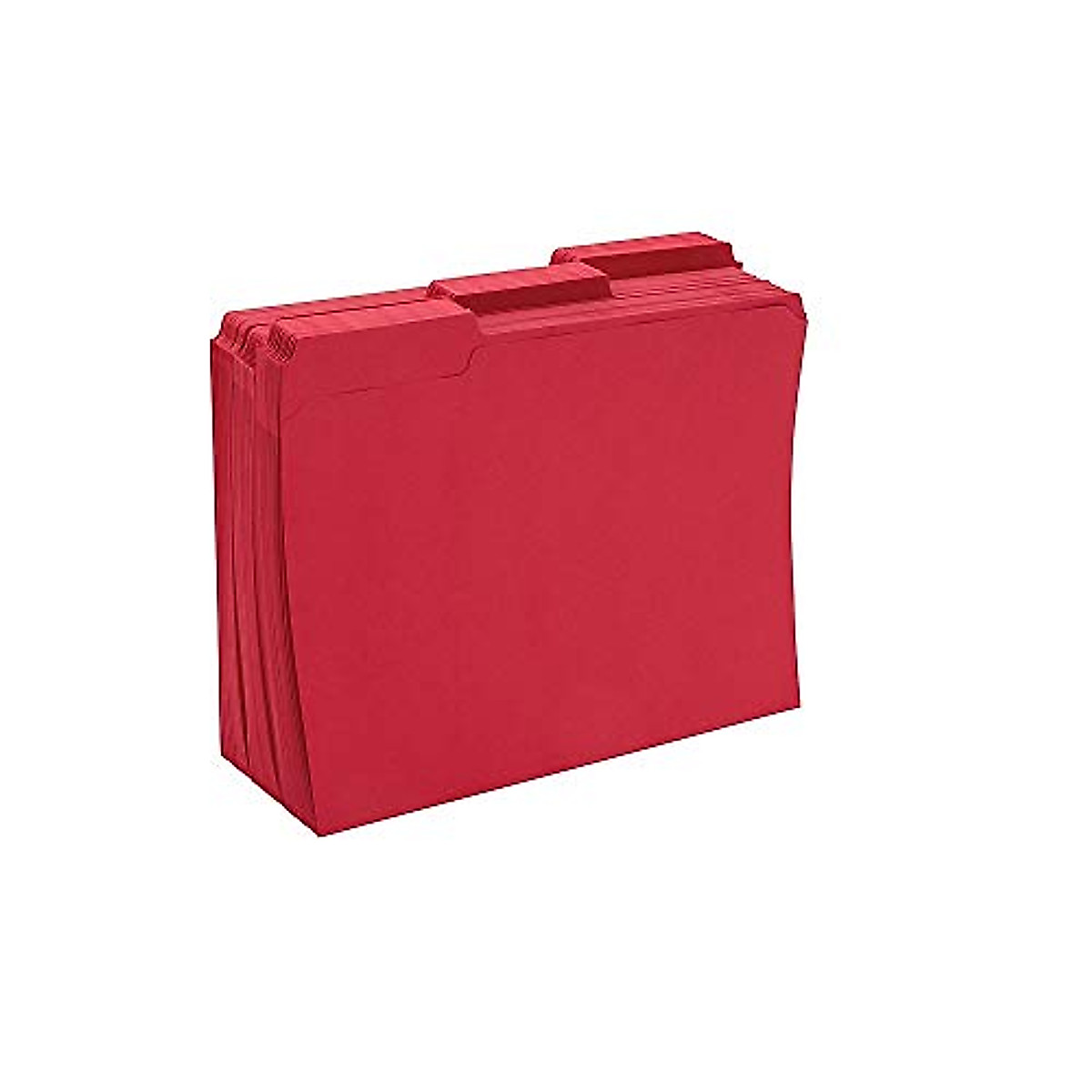 Staples 508978 Colored File Folders W/Reinforced Tabs Letter 3 Tab Red 100/Box