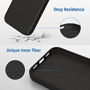 JETech Silicone Case Compatible with iPhone 13 Pro Max 6.7-Inch, Silky-Soft Touch Full-Body Protective Phone Case, Shockproof Cover with Microfiber Lining (Black)
