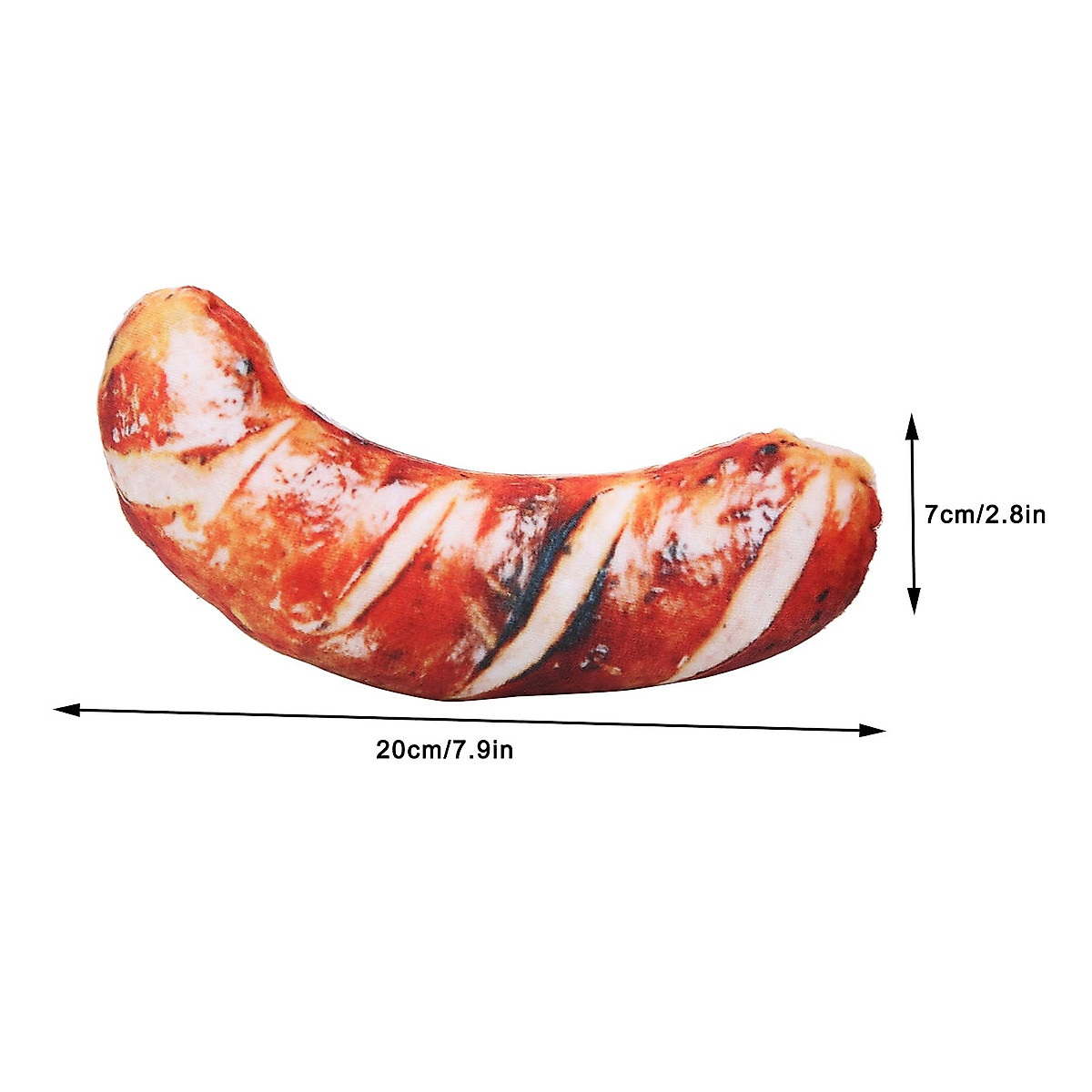 Zerodis Simulation Food Pillow, 3D Toy Cushion Pillow Plush Toy Soft Sofa Living Room Bedroom Car Decoration(Simulation Sausages)