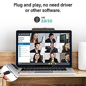 IPTNIC Webcam, Windows Hello Face Recognition Webcam for Instant Login with Windows 10,USB IR Camera with Privacy Cover,Dual Microphones,1080P Business Camera for Video Calling,Online Conference