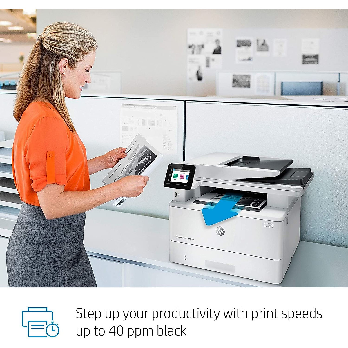 HP Laserjet Pro MFP M428fdn All-in-One Wired Ethernet only Monochrome Laser Printer, White - Print Scan Copy Fax - 2.7" Touch, 40 ppm, 1200x1200 dpi, Auto 2-Sided Printing, 50-Sheet ADF, Cbmou Webcam