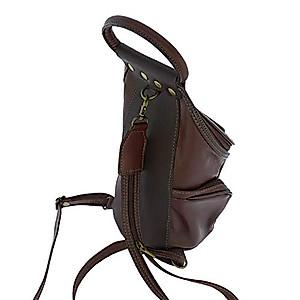 Fioretta Italian Genuine Leather Top Handle Backpack Handbag Shoulder Bag For Women