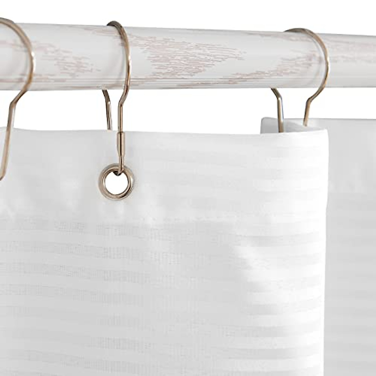 jinchan Black and White Shower Curtain Fabric Shower Curtain for Bathroom Modern Black Striped Shower Curtain Spring Water Repellent in Bath 70x72 inches Long Shower Curtains Set with Curtain Hooks