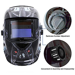 Welding Helmet, TEKWARE Solar Power Auto Darkening Welding Hood Welder Mask Breathable Grinding Helmets with Adjustable Shade Range 4/9-13