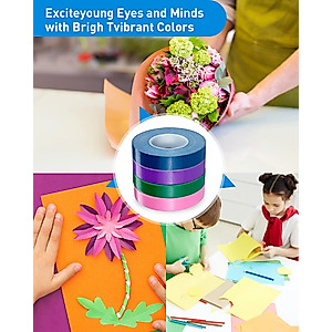 XEHAHOSH 4 Rolls Colored Duct Tape, Multi Use Water Pipe Tape, Waterproof Duct Tape, Multifunctional Tape for Handicrafts and Art, Make Use of No Residue, Easy to Tear by Hand, Great for Packaging.