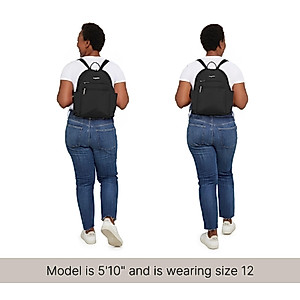 Baggallini womens Securtex® Anti-theft Vacation Backpack, Black, One Size US