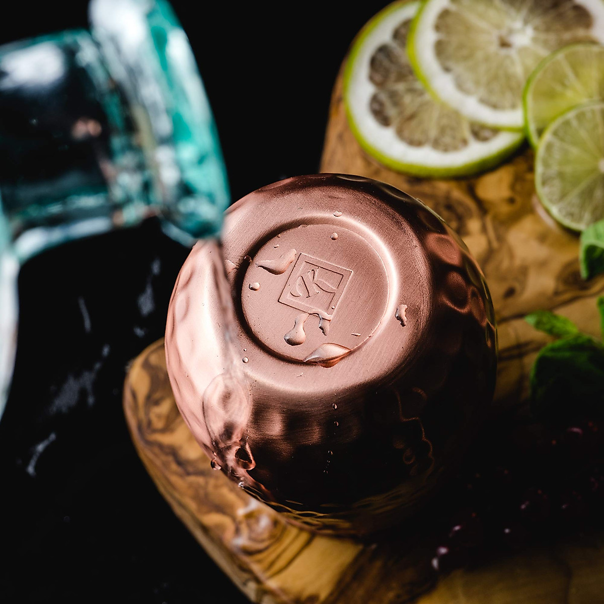 Kosdeg Copper Cups - 16 Oz set of 4 - A Unique Way To Enjoy Wine - The Perfect Pure Copper Tumbler for Water - Copper Drinking Cups Better Than Glasses or Plastic - Moscow Mule Copper Cup For Drinking