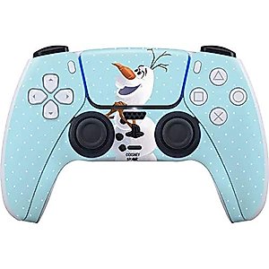 Skinit Decal Gaming Skin Compatible with PS5 Controller - Officially Licensed Disney Frozen Olaf Polka Dots Design