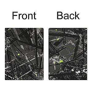 Abstract Shabby Texture Geometric Element Notebook Cover 6-Ring Binder Portable Planner Book Loose-Leaf Cover for Home Office