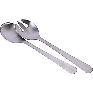 Kitchen Kemistry Premium Stainless Steel Salad Server Fork & Spoon Set (Length 11 1/4 inches; Cup width 2 1/2 inches) - Set of 2