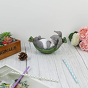 XAUIIO Resin Swing Rabbit Garden Statue Simulation Gray Outdoor Garden Landscape Hanging Decoration Creative Home Animal Statue Gifts