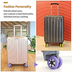 uinhuine 9Pack Luggage Suitcase Wheels Cover Carry on Luggage Wheels Cover for most 8-spinner Wheels Luggage Sets