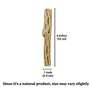 SunGrow Hermit Crab Woods, Climbing Logs, Chew Toy, Keep Hermies Busy and Active, Long Dried Aquarium Décor Adds Raw Beauty, 6 Pcs