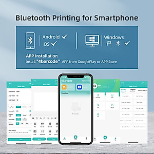 vretti Bluetooth Thermal Label Printer, 4x6 Shipping Label Printer for Shipping Packages & Small Business, Wireless Label Printer Compatible with iPhone Android Window Mac USPS UPS Amazon