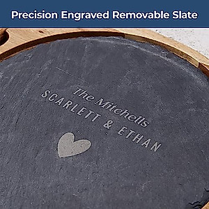 GAM Personalized Engraved Charcuterie Board Set Cutting Board Wedding Gift for Couple - Custom Cheese Cutting Board Wood Engraved 13.75" x 9" Wedding Gift, Closing Gifts for Home Buyers