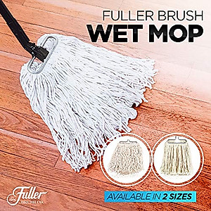 Fuller Brush Wet Mop – Absorbent & Professional Quality Cotton Yarn Floor Cleaner w/Steel Handle