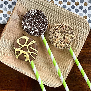 Outside the Box Papers Strawberry Shortcake Theme Polka Dot and Striped Paper Straws 7.75 Inches 100 Pack Red, Pink, Lime Green, White