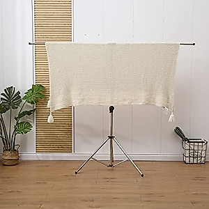 PIKPUK Folding Clothes Drying Rack with Telescopic Arms, 70 Inch Adjustable Laundry Drying Racks for Indoor and Outdoor, Heavy Duty Stainless Steel Garment Rack, Portable and Space Saving.