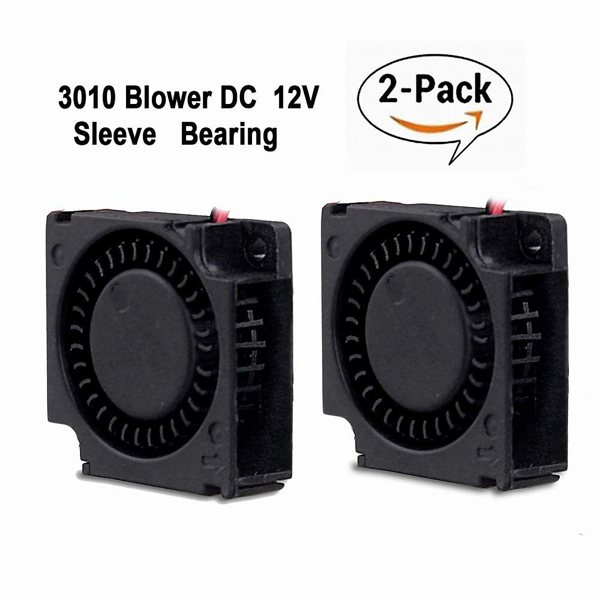 2Packs Wathai 30x30x10mm Brushless Turbo Blower Cooling Fan 30mm 12V ¡­