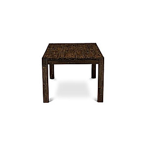 East West Furniture Wooden LM7-07-T Dinning Room Table Rectangular Tabletop and 72 x 40 x 30-Distressed Jacobean Finish