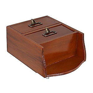 Retro French Design Desk Wooden Storage Box Desk Storage Box for Office