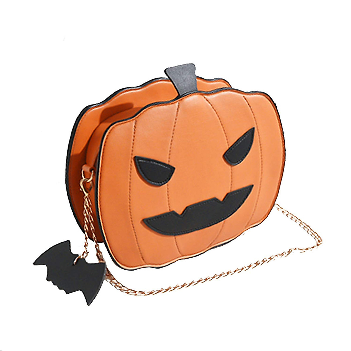KUANG! Women Pumpkin Purse Novelty Bat Devil Tote Shoulder Bag Fashion Halloween Treat or Trick Handbags for Girls