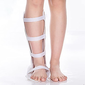 Plantar Fascitis Night Splint, Foot Drop Orthosis Brace Adjustable Elastic Shoes Tongue Ankle Foot Orthosis Easy Use Plastic Lightweight for Arch Support(Right foot)