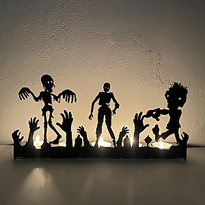 Funny Shadow Candle Holders, Black Candle Stick Candle Holder, Vintage Candles Stands, Home Bar Party Halloween Tabletop Candle Holders Decor for Shadows On Walls and Atmosphere (G)